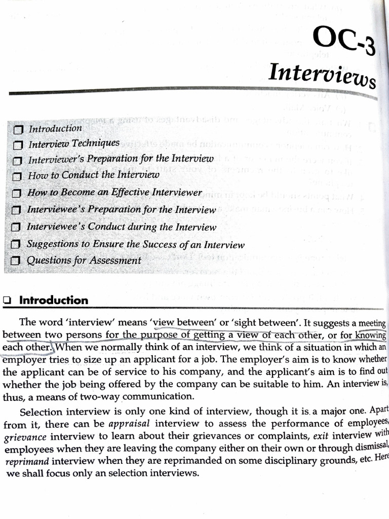 Interview (SCS) | PDF