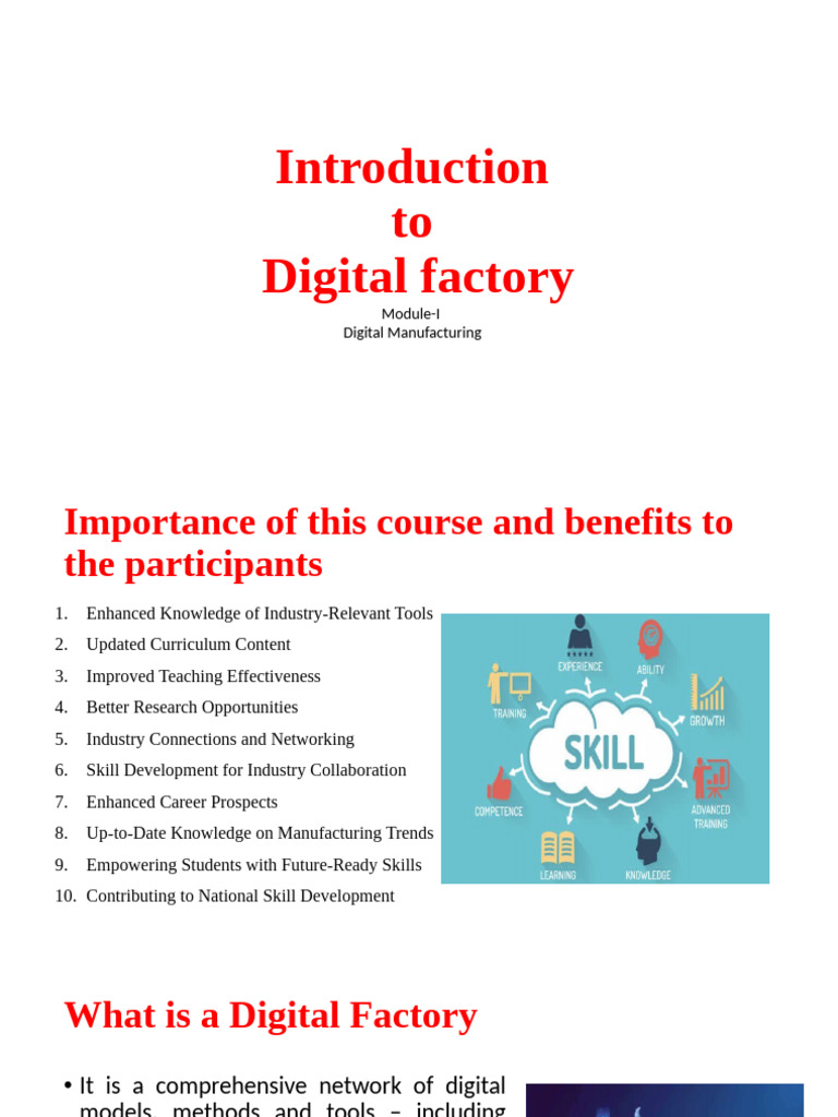 Introduction To Digital Factory | PDF