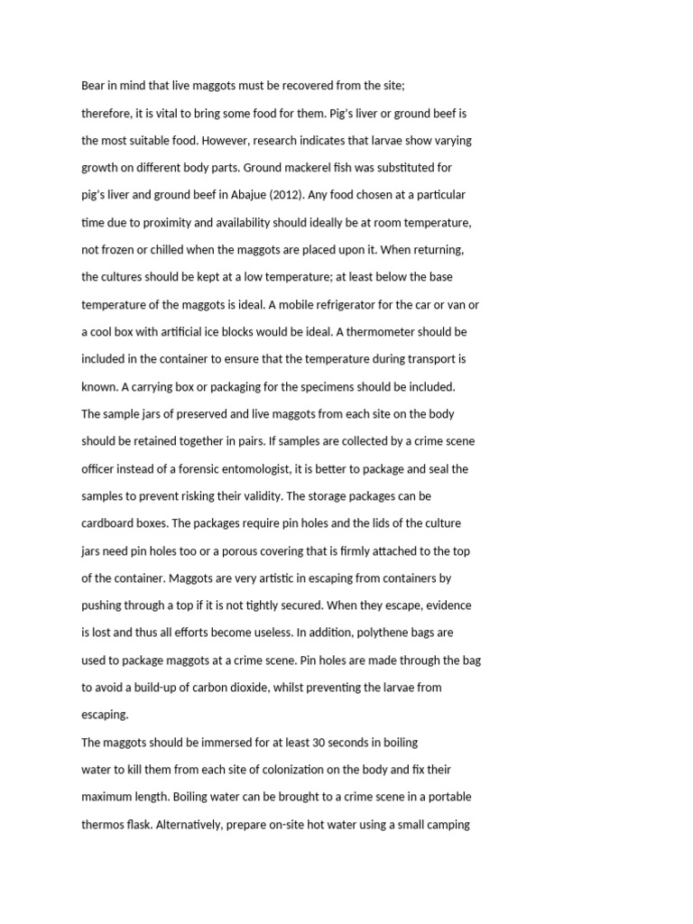 Presentation On Forensic Entomology | PDF | Crime Scene | Temperature