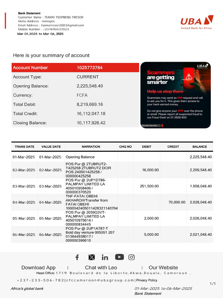 Tsamo Tsopbeng Tresor | PDF