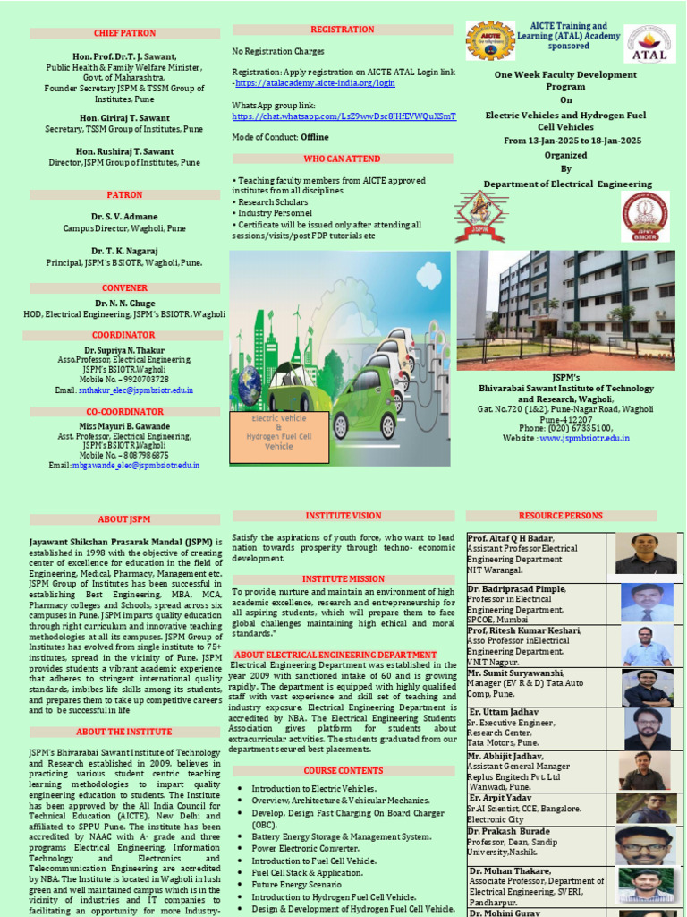 Broucher ATAL FDP 24-25 BSIOTR Electrical Engineering Department | PDF | Sustainable ...