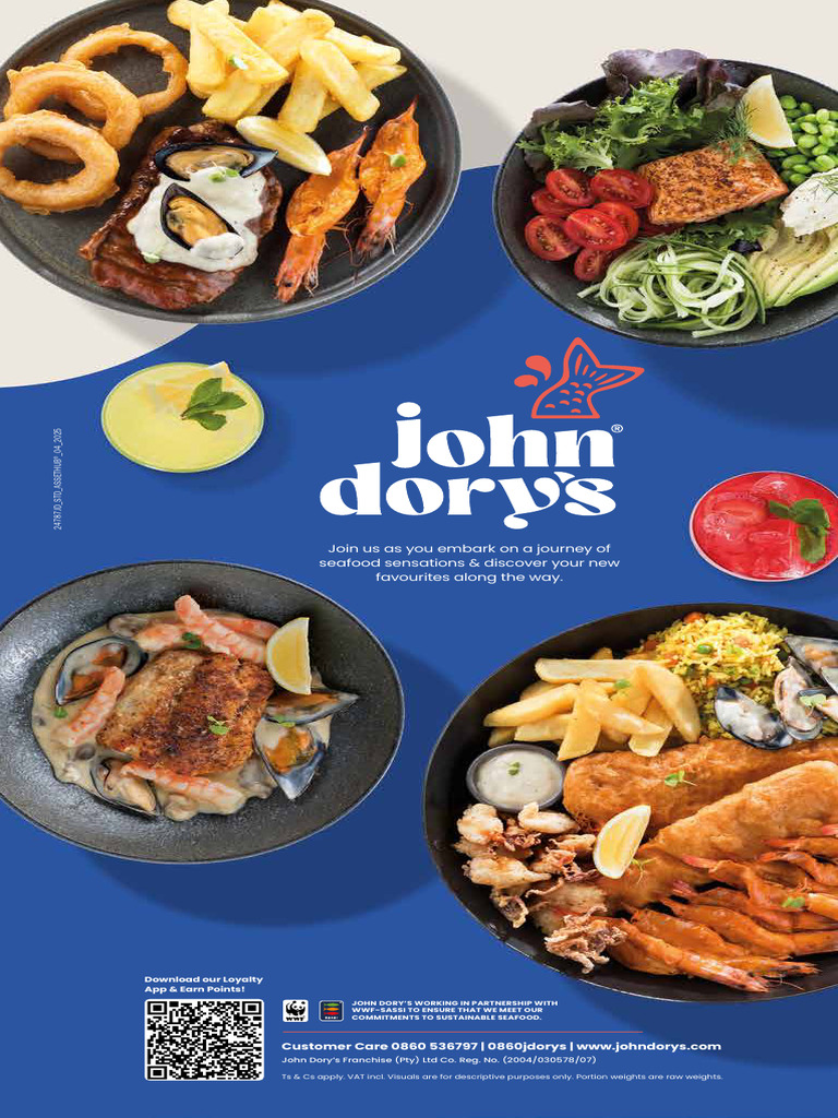 John Dory's Seafood Menu Overview | PDF | Soft Drink | Drink