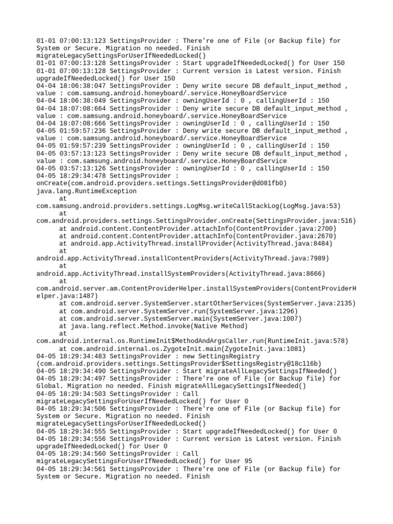 Settings Provider | PDF | System Software | Computer Architecture