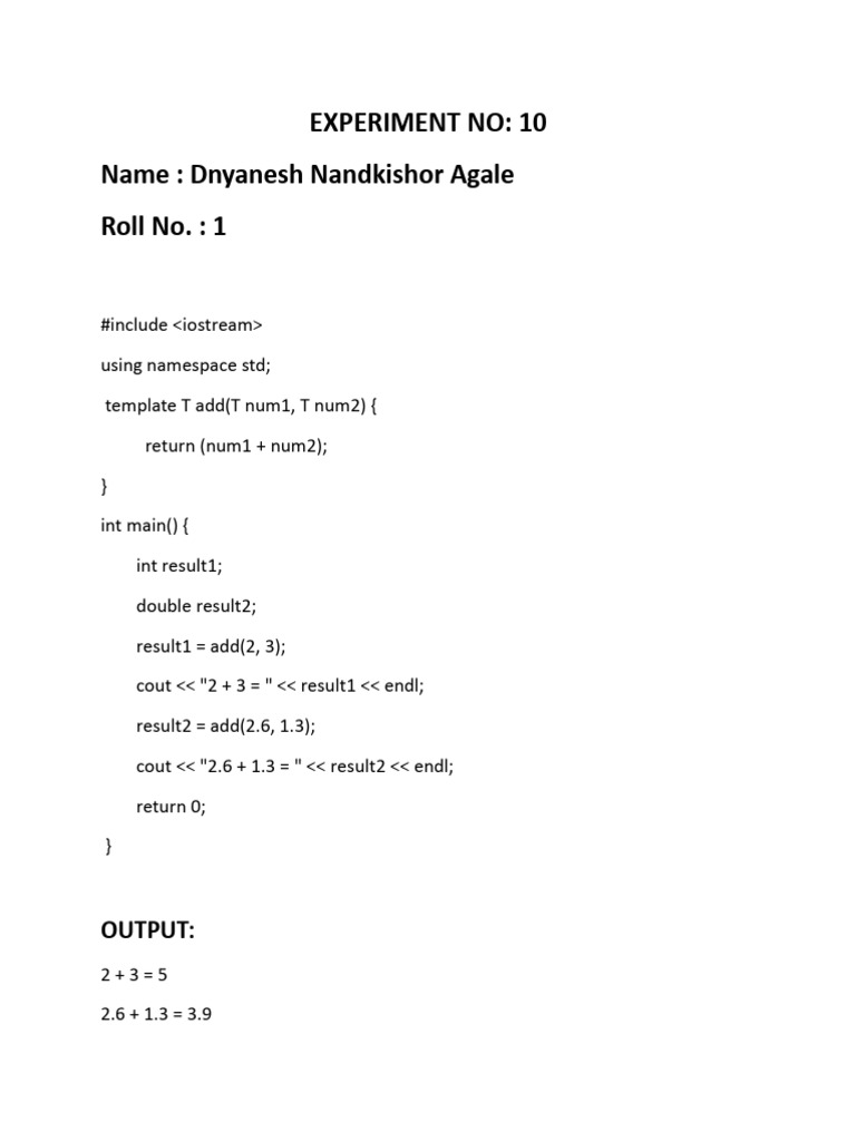 Expt 10 Printout | PDF