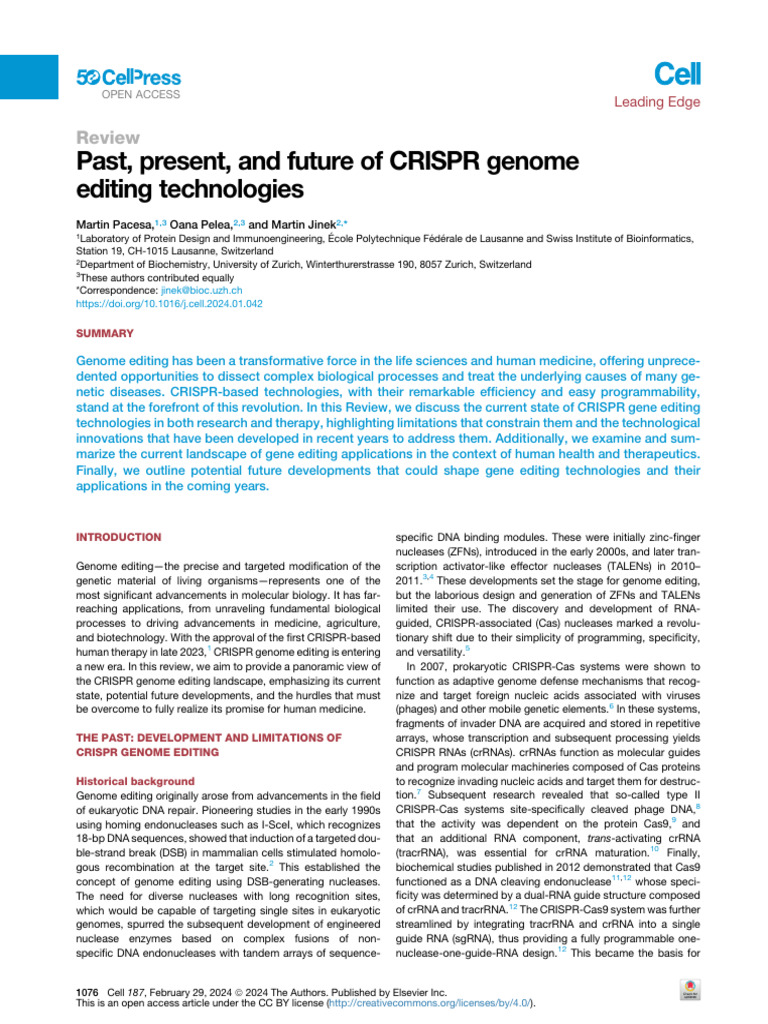PIIS0092867424001119 | PDF | Crispr | Dna