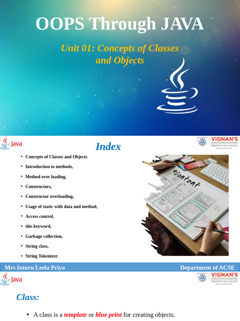 Oops m1 - Unit 01 Part 02 | PDF | Method (Computer Programming) | Programming
