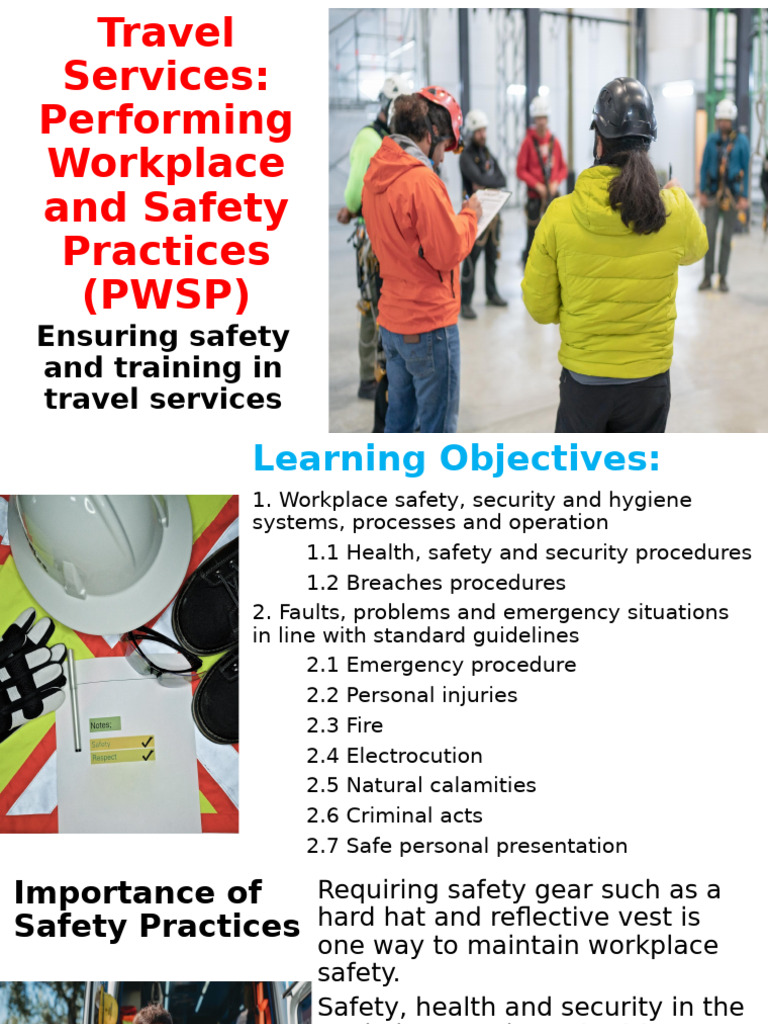 TS Perform Workplace and Safety Practices | PDF | Occupational Safety ...