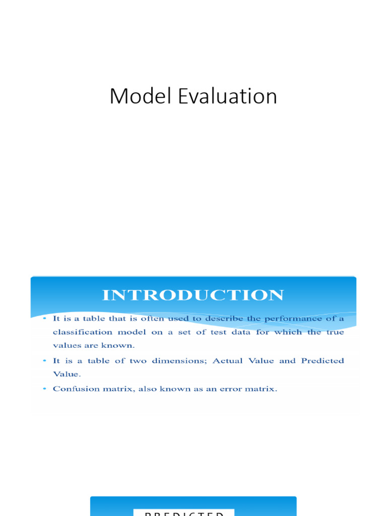 Draft - Model Evaluation | PDF