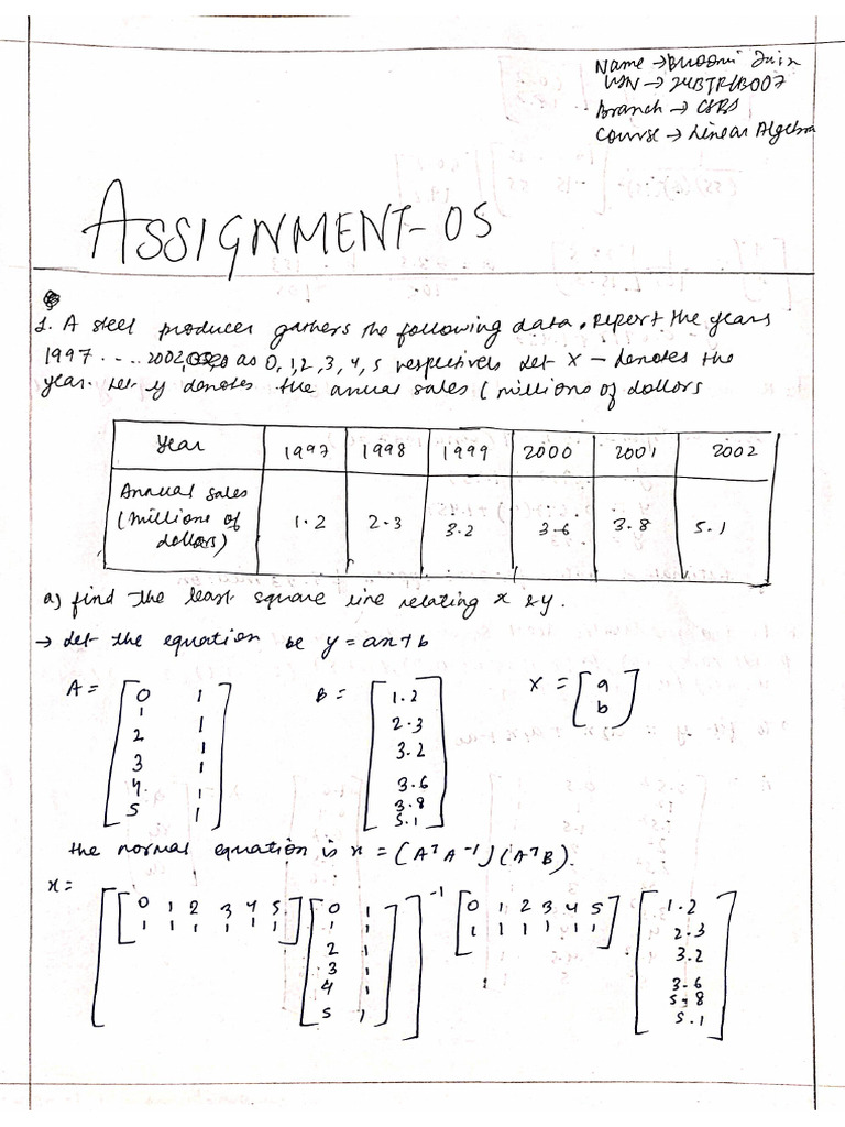 Bhoomi Jain LA Assignment-05 | PDF