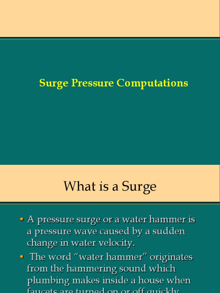 Surge Pressure Analysis in Pipelines | PDF | Pump | Pressure