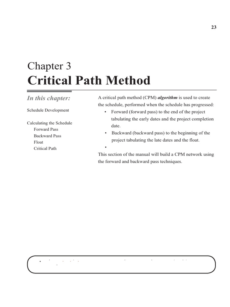 (Activity) Critical Path Method | PDF