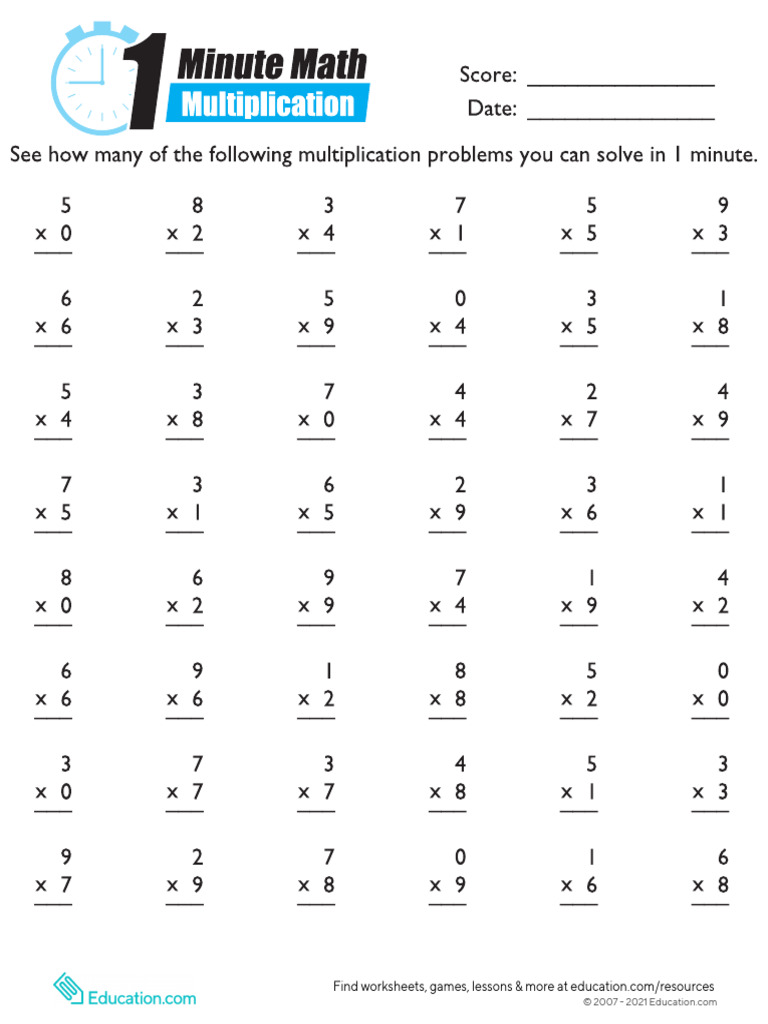 multiplication-boot-camp-drill-1 | PDF