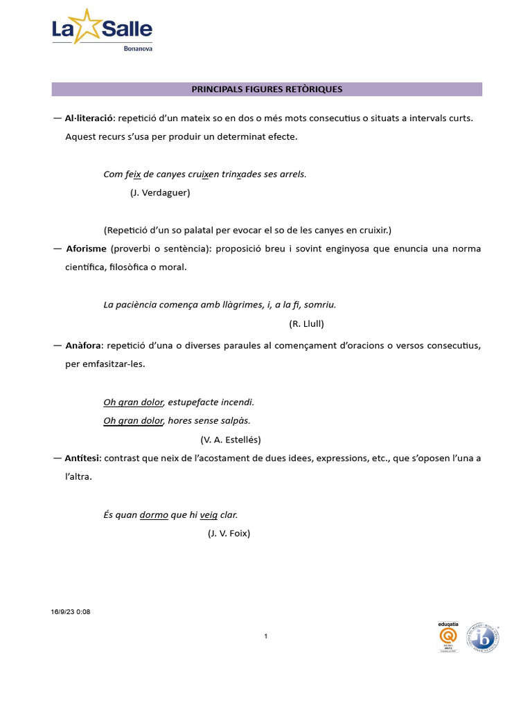 Principals Figures Retòriques | PDF
