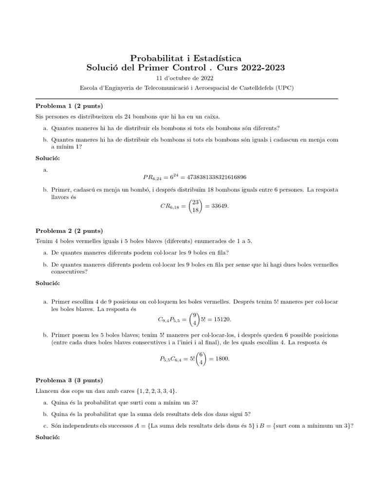 Control1!11!10 2022 Solucio | PDF