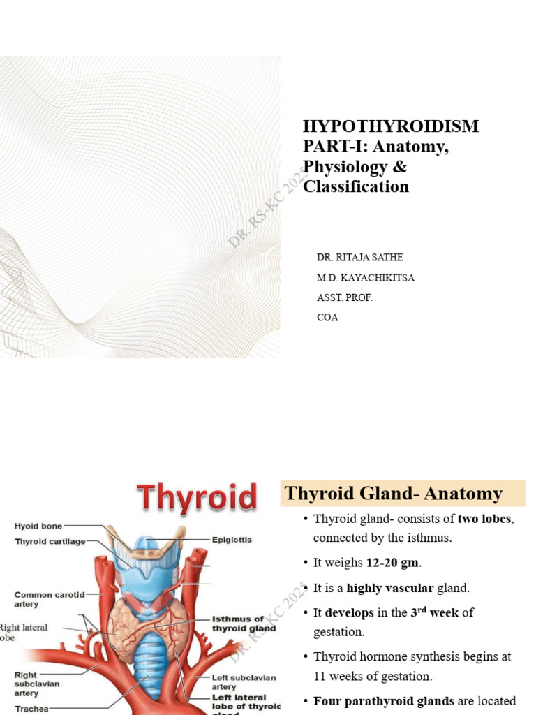 01 - Hypothyroidism Part-1 | PDF | Thyroid | Hypothyroidism