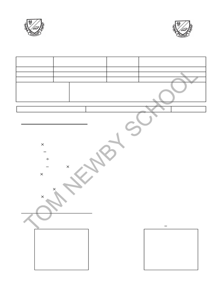 Grade 6 Maths Exam Paper - June 2021 | PDF | Qualifications