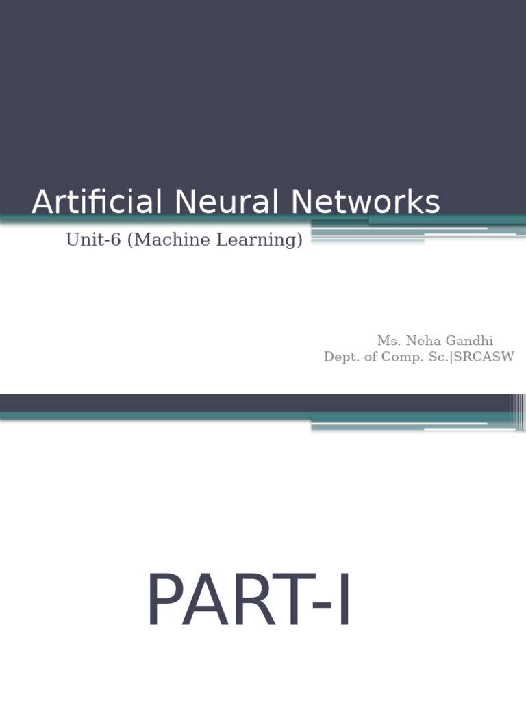 Artificial Neural Networks | PDF | Neuron | Machine Learning