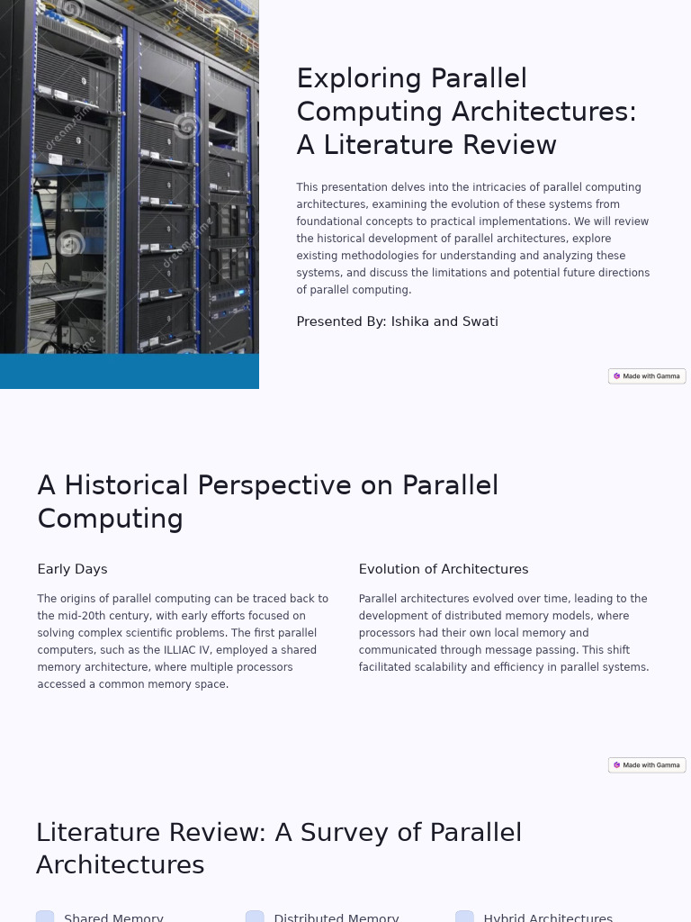 Exploring Parallel Computing Architectures A Literature Review | PDF | Parallel Computing ...