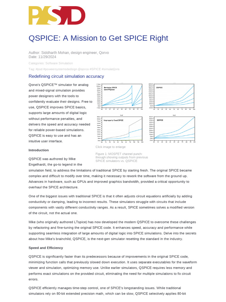 QSPICE: Next-Gen Circuit Simulation | PDF | Spice | Simulation
