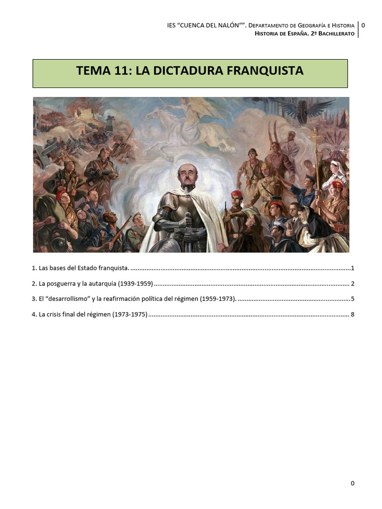 Dictadura Franquista. | PDF | España franquista | Francisco franco