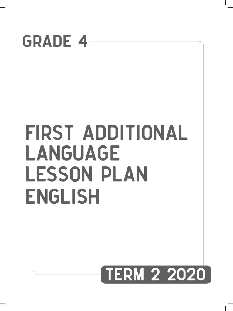 Grade 4 Term 2 English Lesson Plan | PDF | Reading Comprehension | Phonics