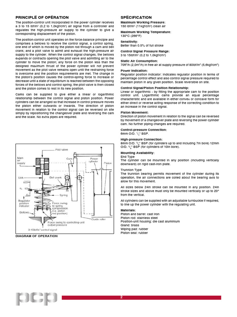 Kent Power Cylinder MK6 - Manual Datasheet | PDF | Piston | Valve