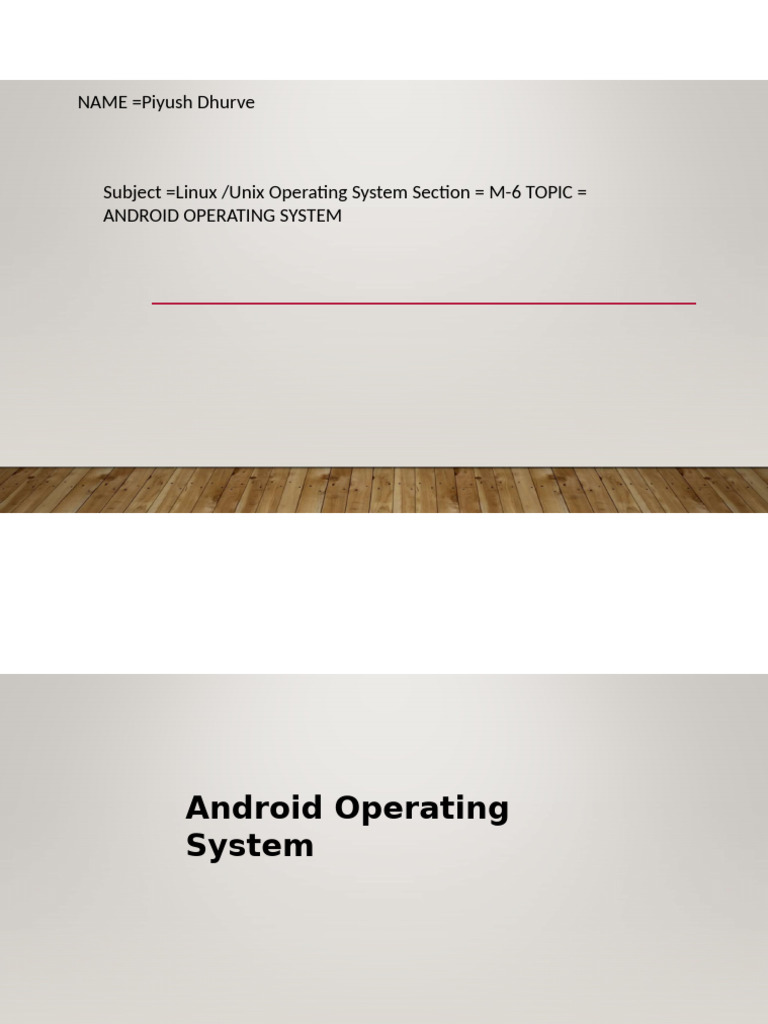 Android OS Presentation Updated | PDF
