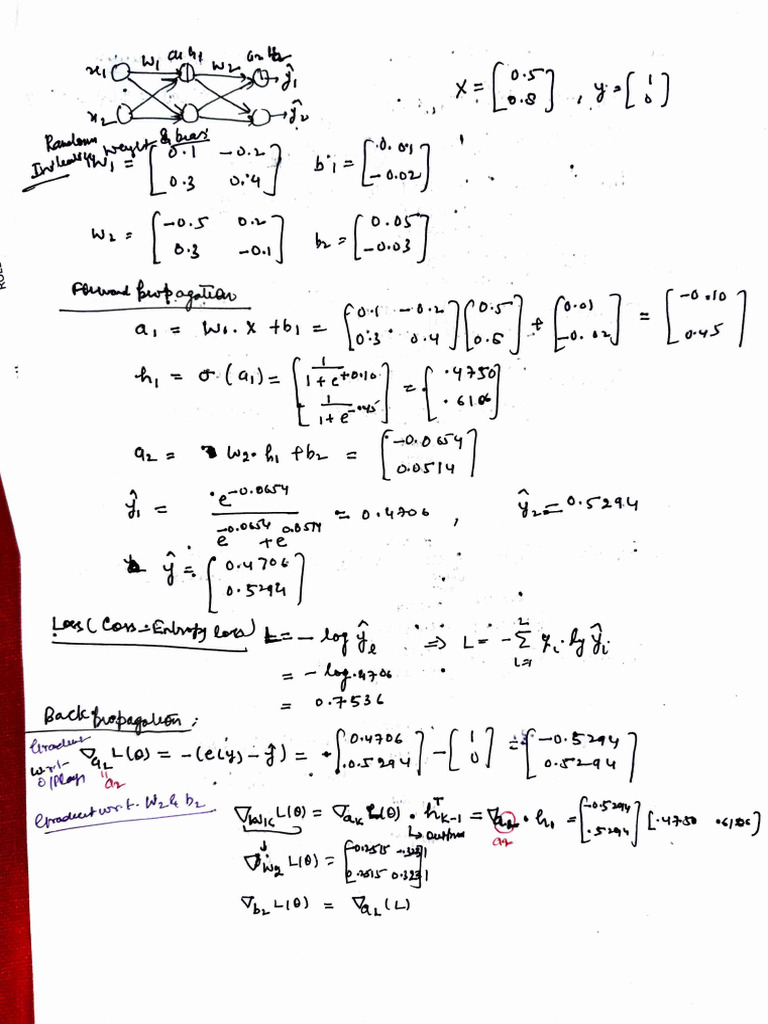 Example - Gradient Descent Using Back Propogation | PDF