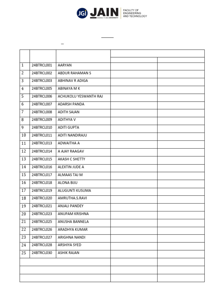 AIML, AIDE, CSE - Gen, Star, CSBS - Hall Plan - IA2 | PDF | Computing | Information Technology