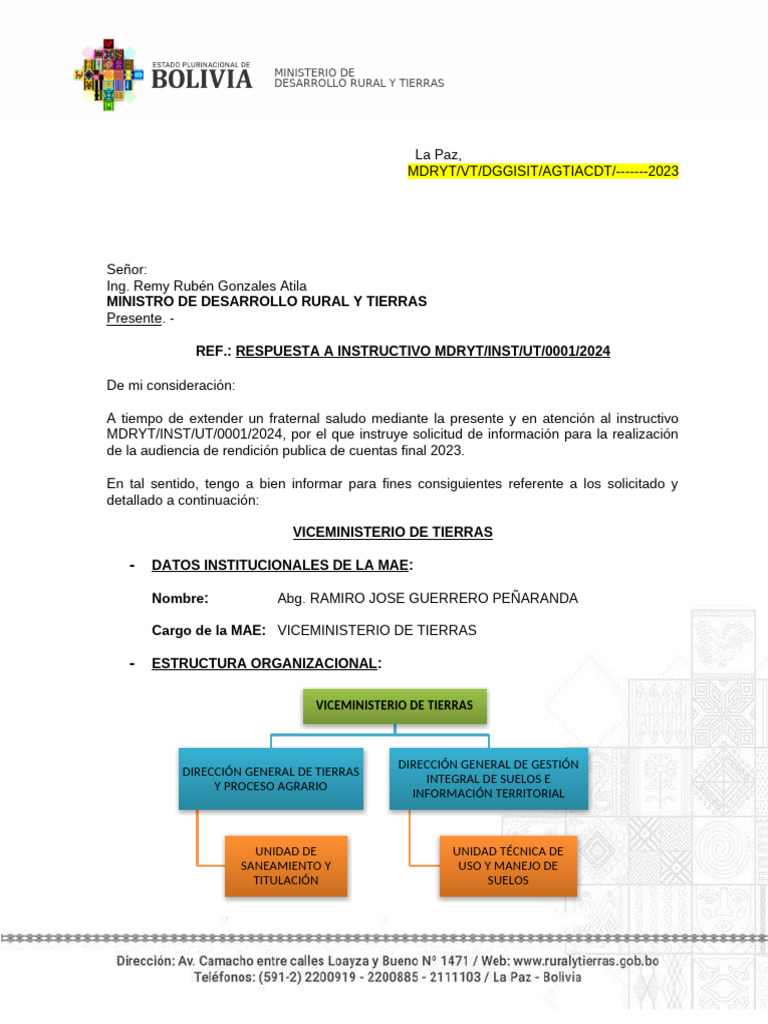 Respuesta A Instructivo Rendicion de Cuentas Final 2023 | PDF