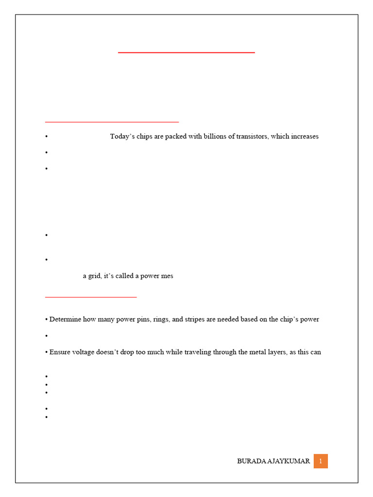 Power Planning in ASIC Design | PDF | Integrated Circuit ...