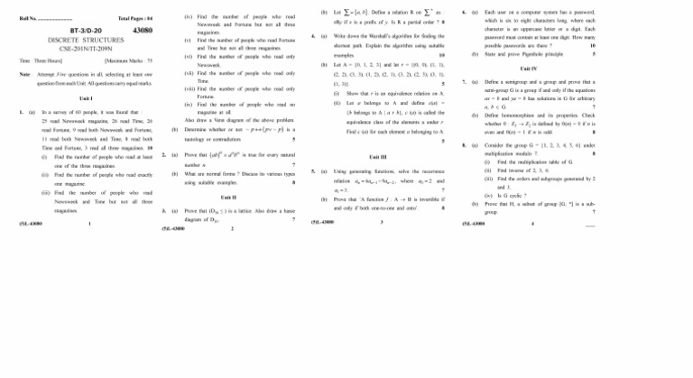 D Math 20 Kuk Cse | PDF