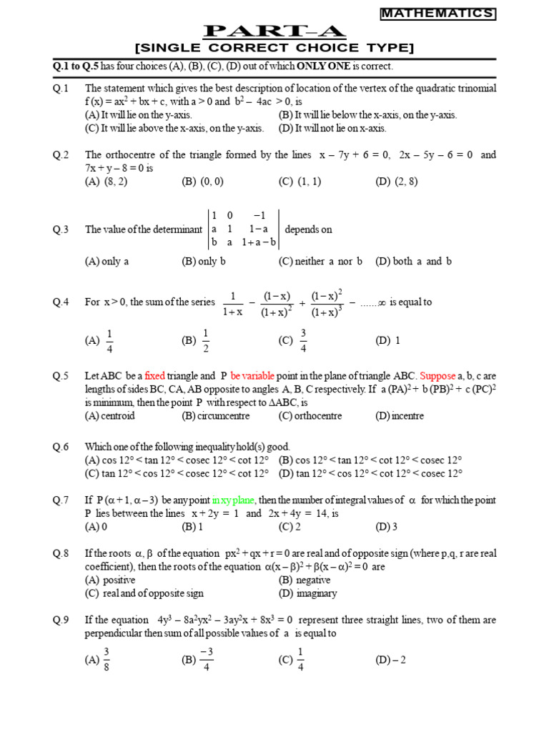 Mathematics Paper - Arjun Mudgal | PDF | Triangle | Elementary Mathematics