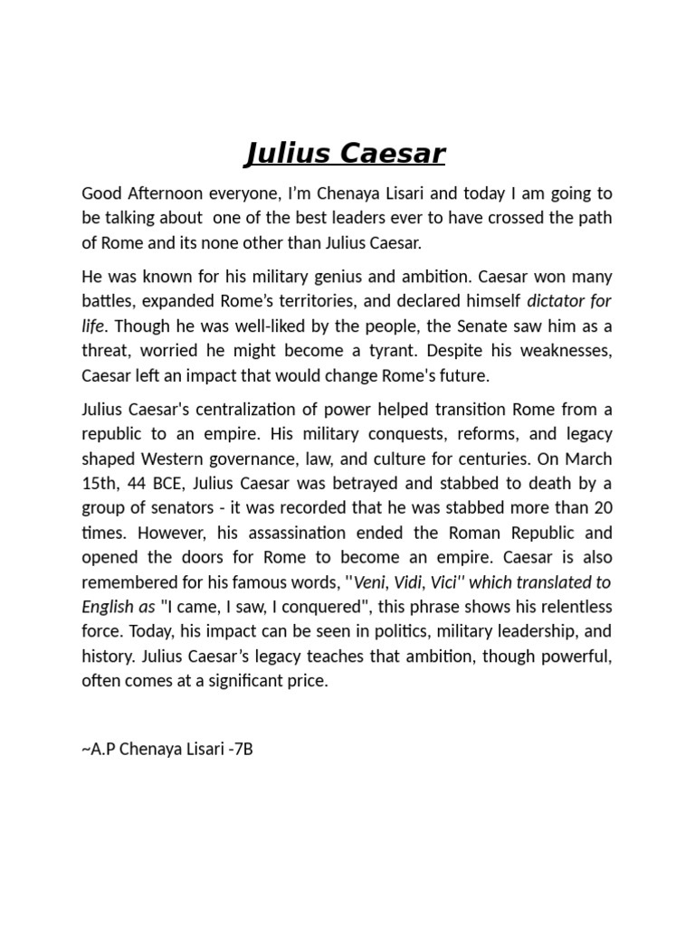 Julius Caesar | PDF