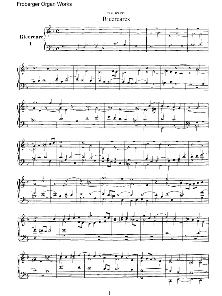 Froberger Organ Works 05 | PDF