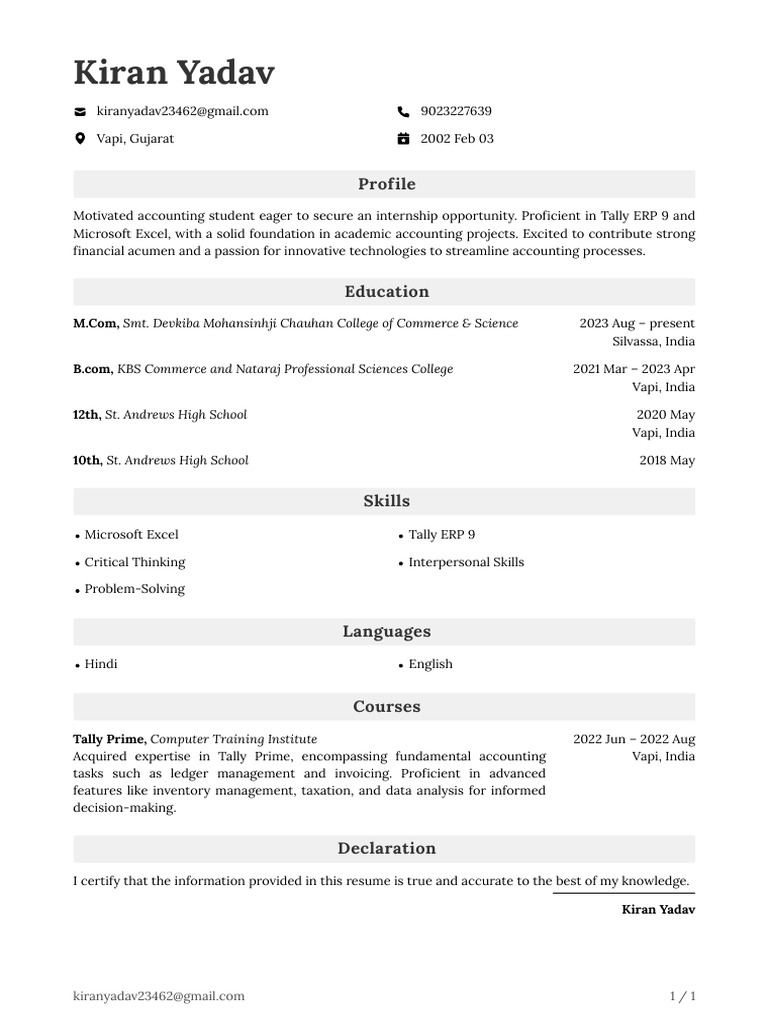 Kiran Resume | PDF
