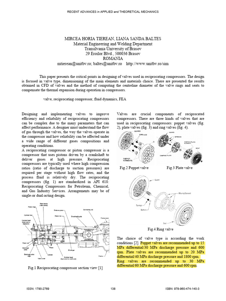 Types of Valves in Reciprocating Compressors | PDF | Gas Compressor ...