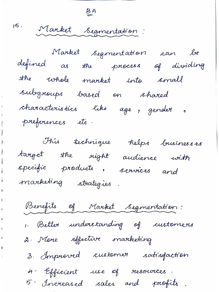 Market Segmentation | PDF