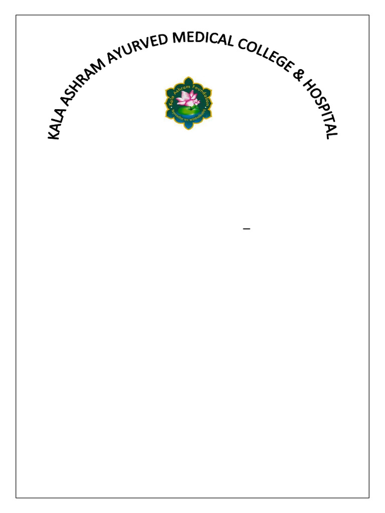 Agad Tantra Record Book for B.A.M.S. | PDF | Medicine | Health Care