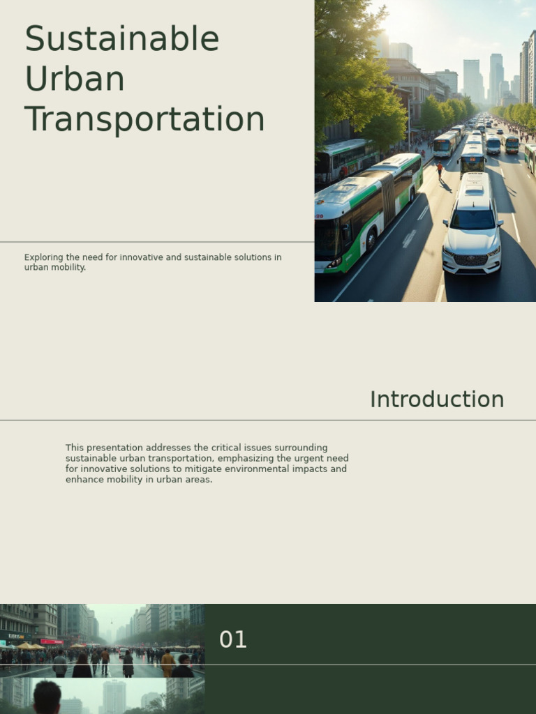Sustainable Urban Transportation | PDF | Sustainability | Transport