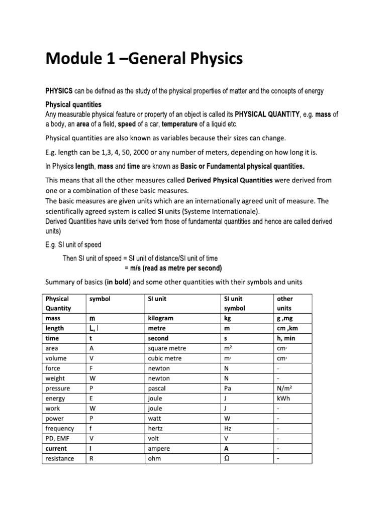 General Physics | PDF