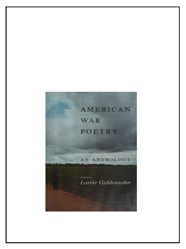 American War Poetry An Anthology Lorrie Goldensohn Download | PDF ...