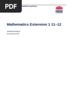 NSW Mathematics Extension 1 Syllabus 2024 | PDF | Trigonometry | Equations
