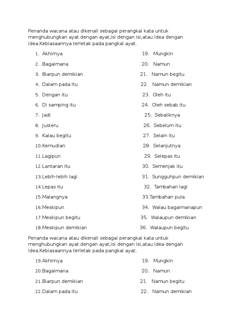 Penanda Wacana | PDF