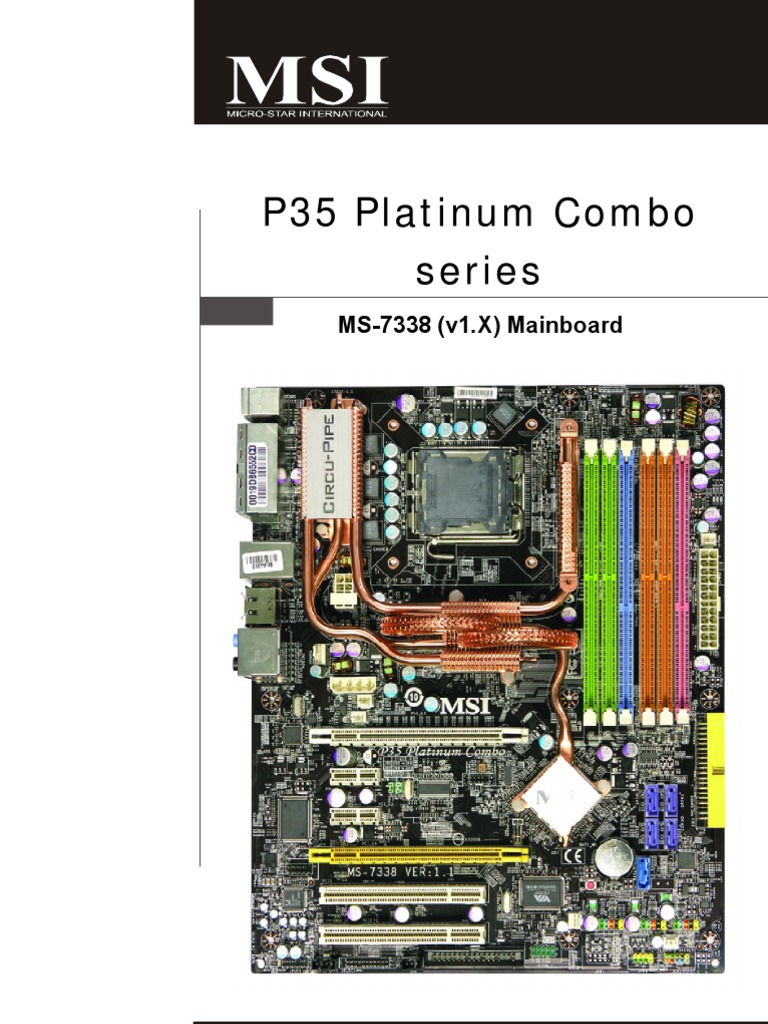 MSI P35 Platinum Combo Manual | PDF | Bios | Booting