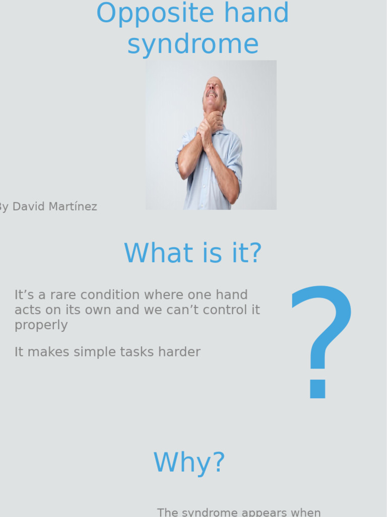 Oposite hand syndrome | PDF