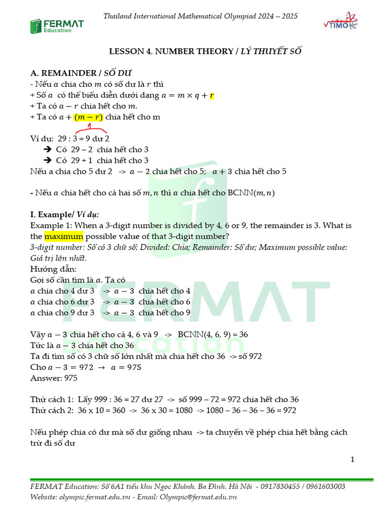7A2. LESSON 4. Number Theory | PDF
