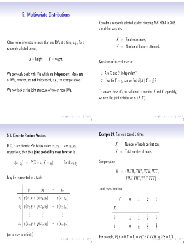 Math254 Lects Ch5 PDF | PDF | Probability Distribution | Statistical Theory