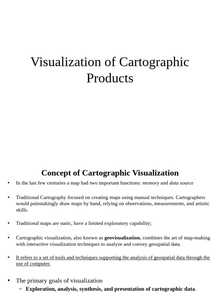 3-Visualisation of Cartographic Products | PDF | Cartography | Geographic Information System