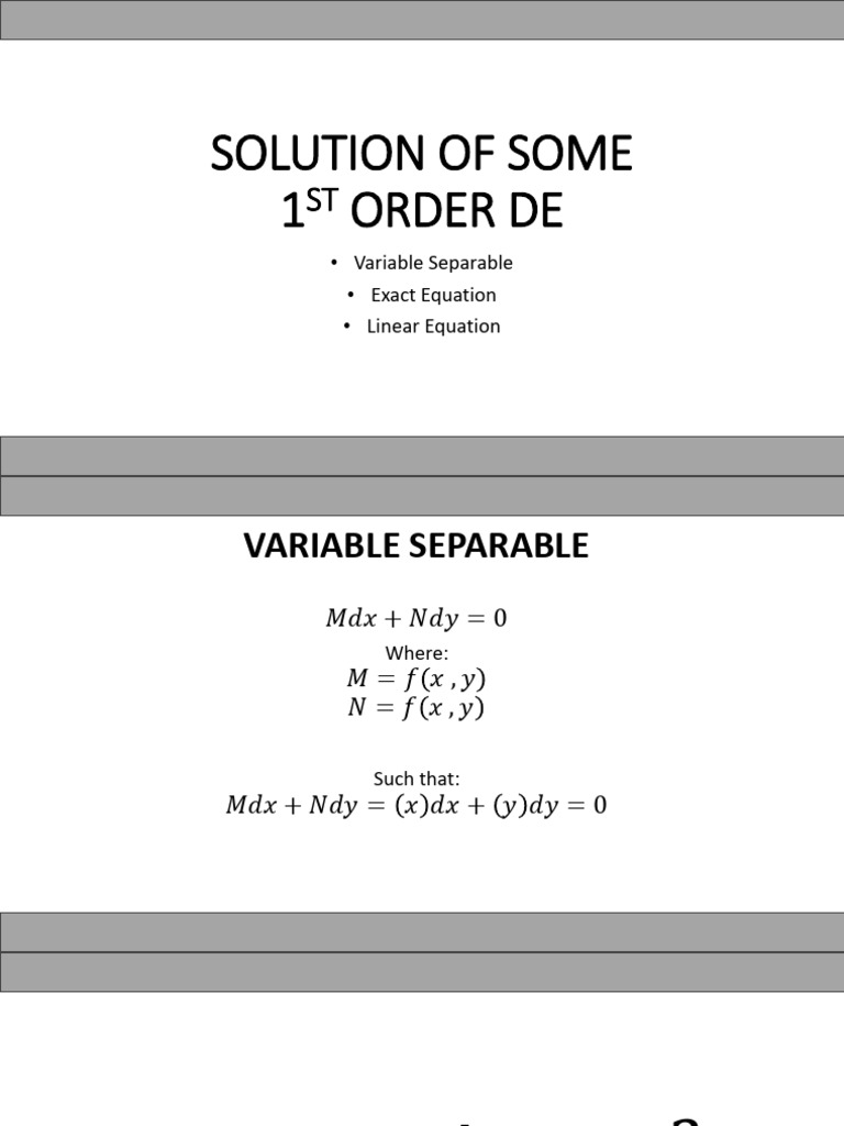 Variable Separable | PDF